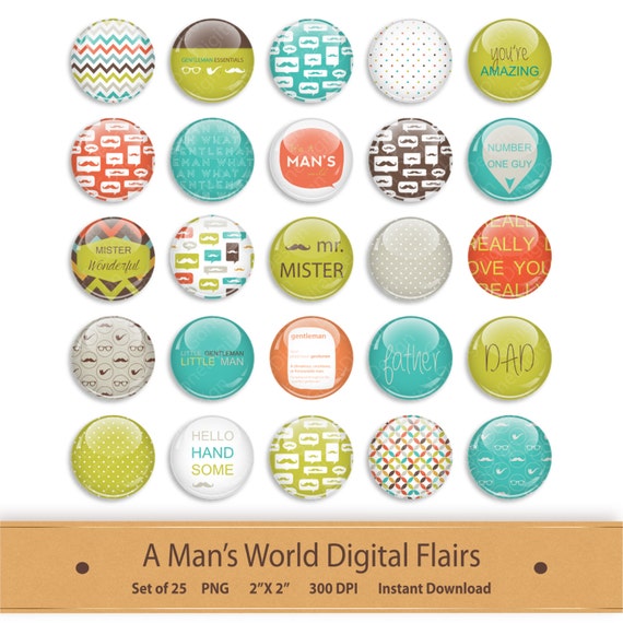 Digital Flair Button Scrapbooking Add On Clipart Scrapbook Elements ...