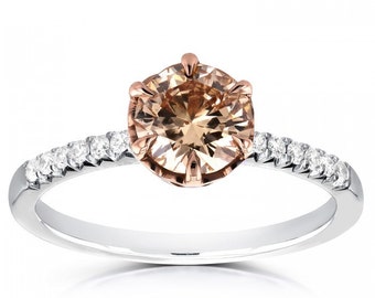 Items similar to Champagne diamond ring on Etsy