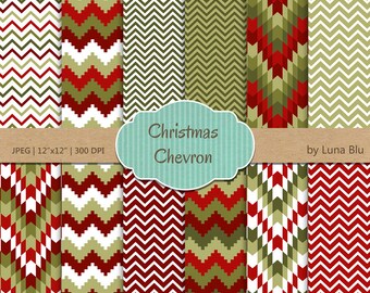 Whimsical Christmas Digital Paper Colorful Christmas xmas