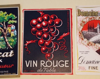 Items similar to Original Vintage Wine Labels on Etsy