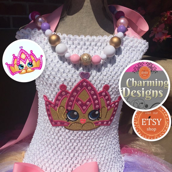3 piece Tiara Shopkins Inspired TuTu dress with by CharmCreated