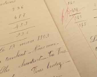 French script paper | Etsy