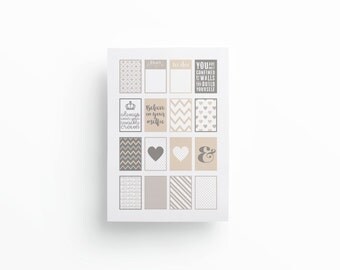 Neutral stickers | Etsy