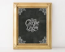 Popular items for carpe diem sign on Etsy