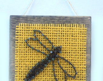 Dragonfly string art | Etsy