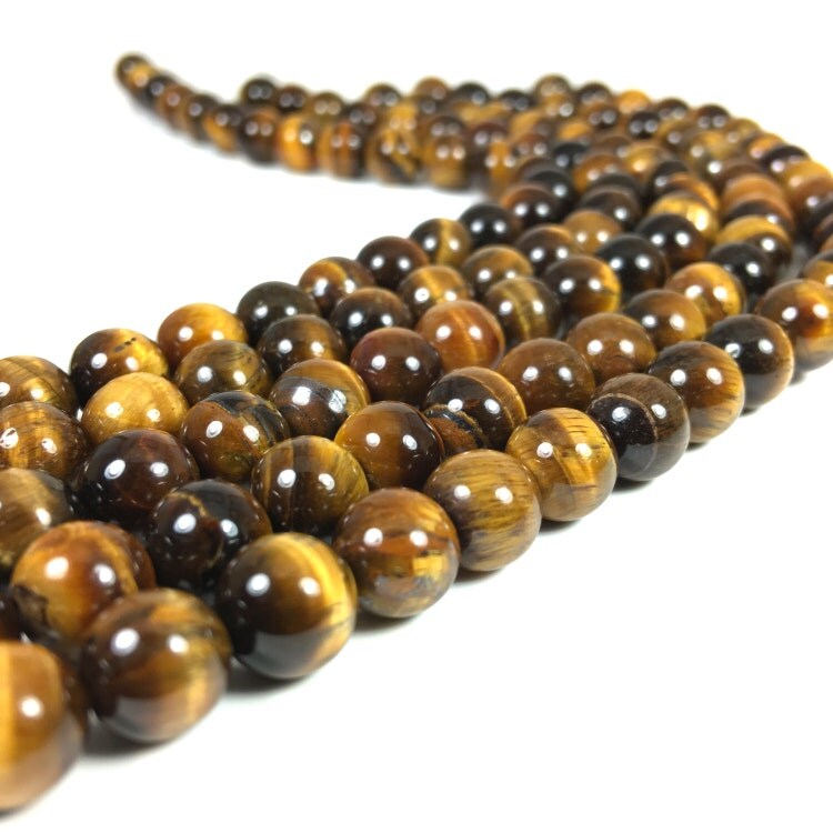 Natural Tiger Eye Beads 4mm 6mm 8mm 10mm by RiverValleyGems