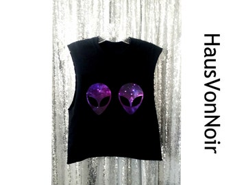 Unique alien crop top related items | Etsy