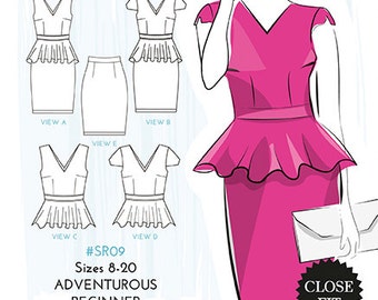 Peplum top pattern | Etsy