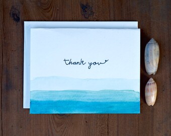 Ocean thank you card | Etsy