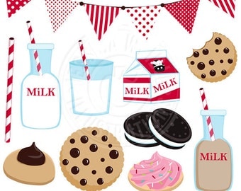 Milk and cookies sweets clipart clip art milk biscuits