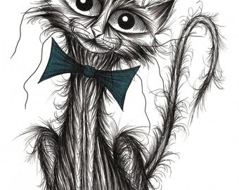Stinker the cat Print download Thin scrawny scruffy by KeithMills