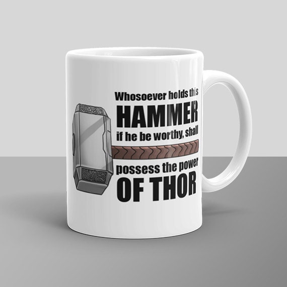 Thor Marvel Avengers Mug with quote Hand-painted coffee
