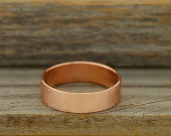 Hammered Copper Band by HandCarvedRings on Etsy