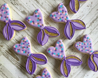 Mermaid tail cookie | Etsy