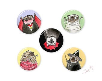 Pug Art Funny Cards Cute Accessories and Pugs Galore by Inkpug