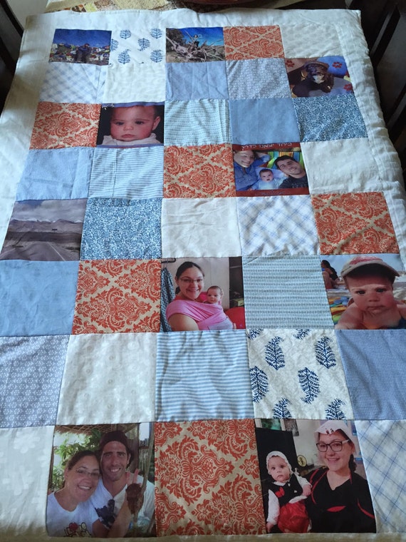 Family Memory Quilt Family Photo Blanket Custom Photo Quilt