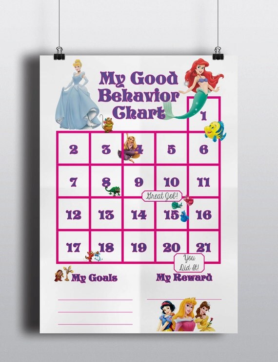 Princess Behavior Chart Printable
