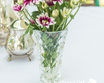 Glass flower vase | Etsy