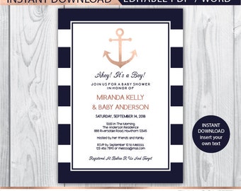 Anchor invitation | Etsy