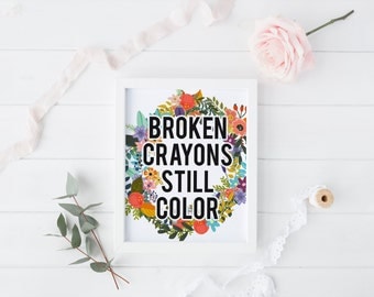 Broken crayons | Etsy