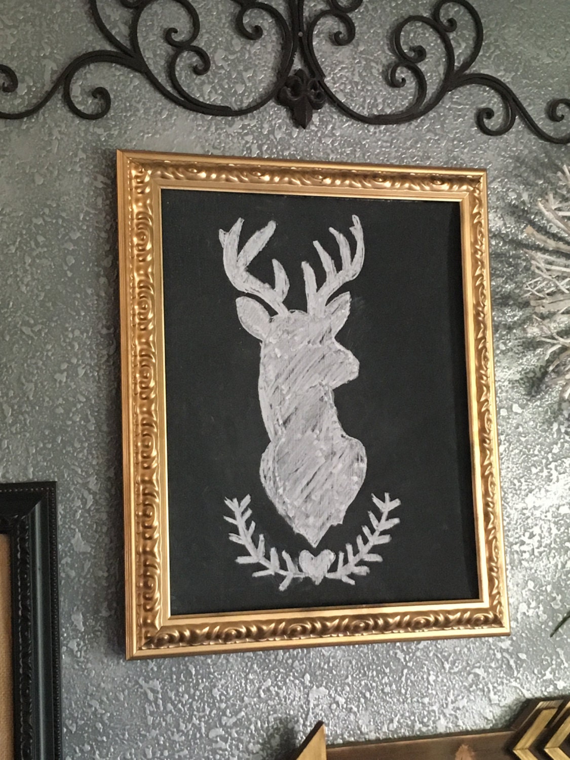 Chalk Art Deer/ Modern Home decor/ kids room