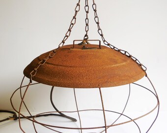 Unique rustic cage light related items | Etsy