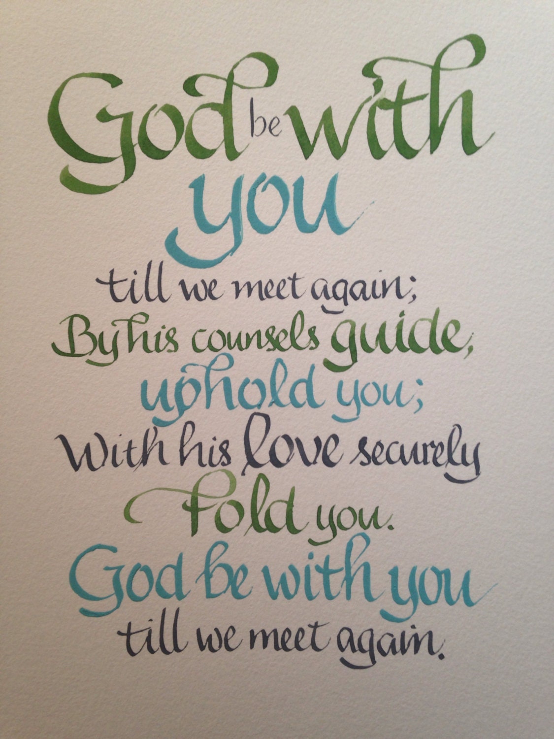 Goodbye Gift Farewell Custom Calligraphy Christian Gift