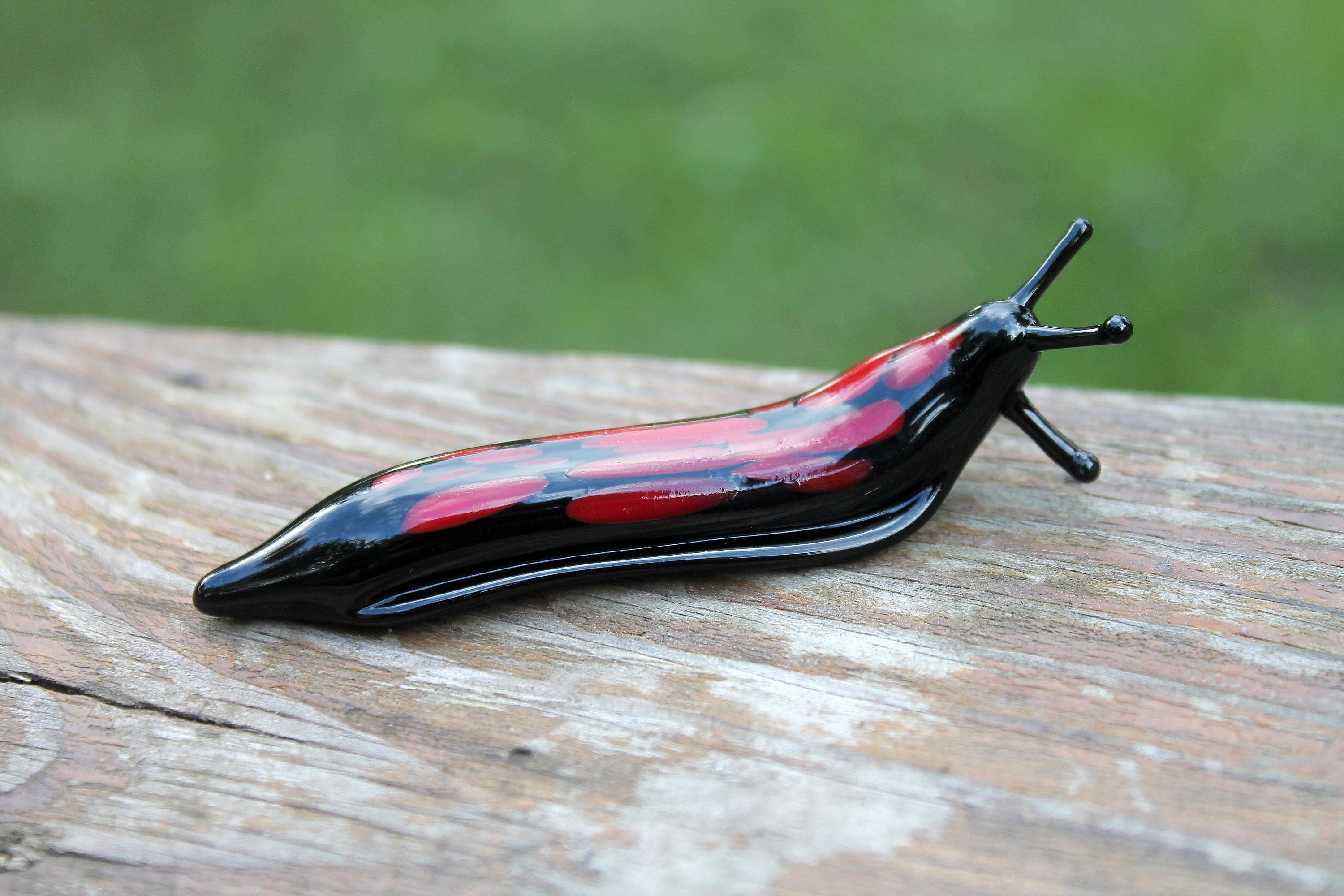 Spotted Slug glass sculpture GLASS SLUG lampwork Glass Animals