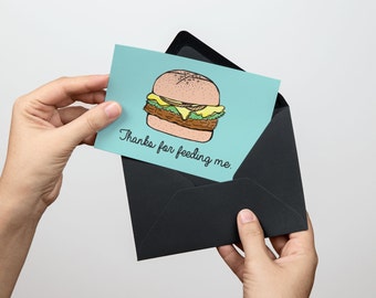 Hamburger card | Etsy