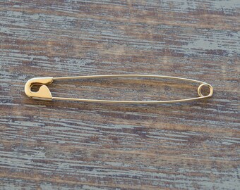 1.25 Inch 2 Pcs 925 Solid Sterling Safety Pin