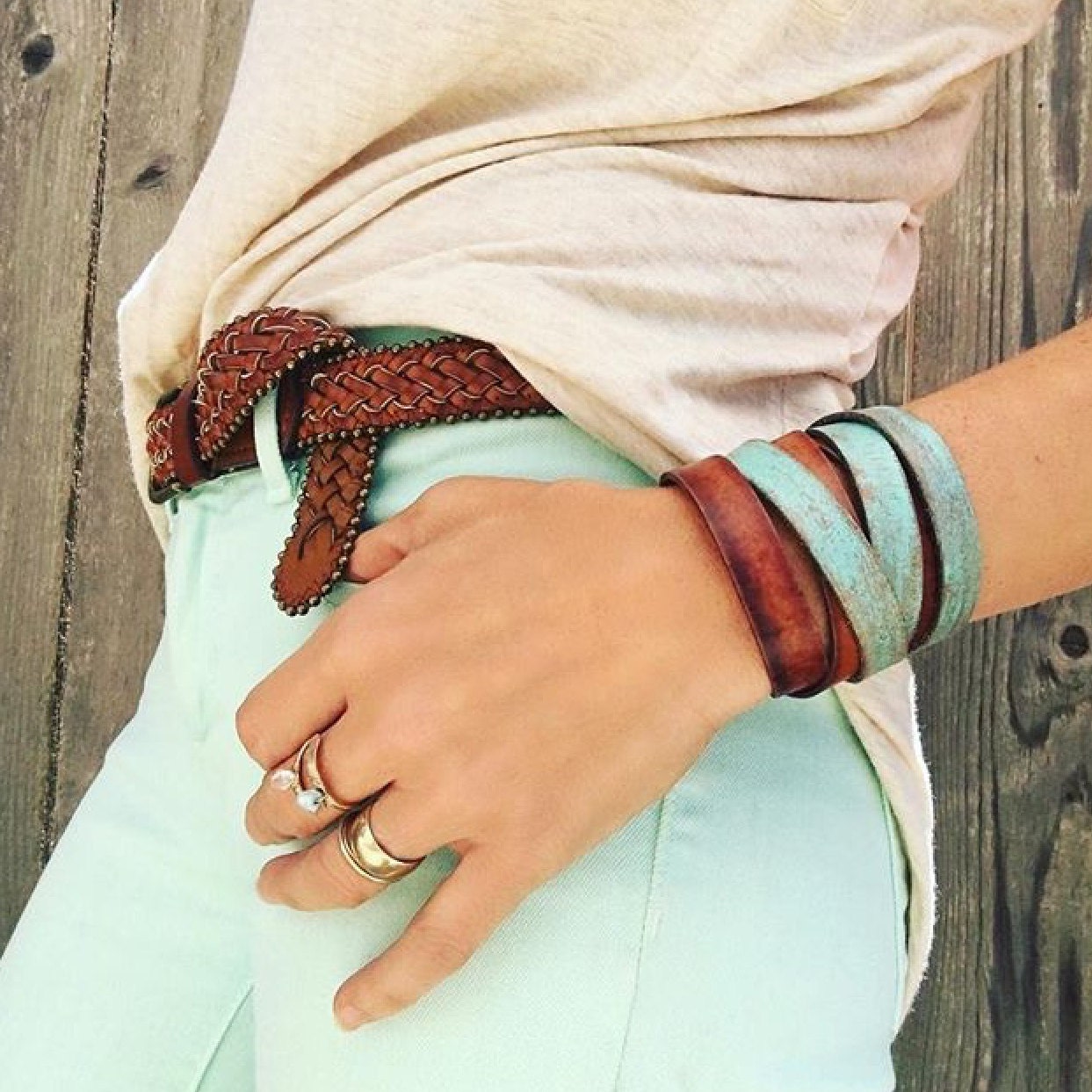 Handcrafted Leather Jewelry Bohemian Classic by SweetCreekLeather