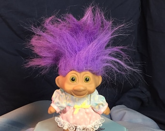 Purple hair troll | Etsy