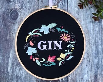 Cocktail embroidery | Etsy