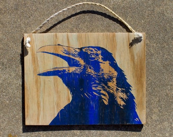 Wooden crow | Etsy
