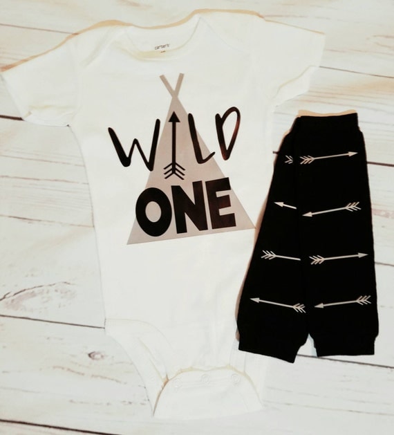 Baby boy clothes wild one outfit personalized gift first