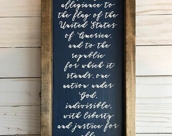 Pledge allegiance | Etsy