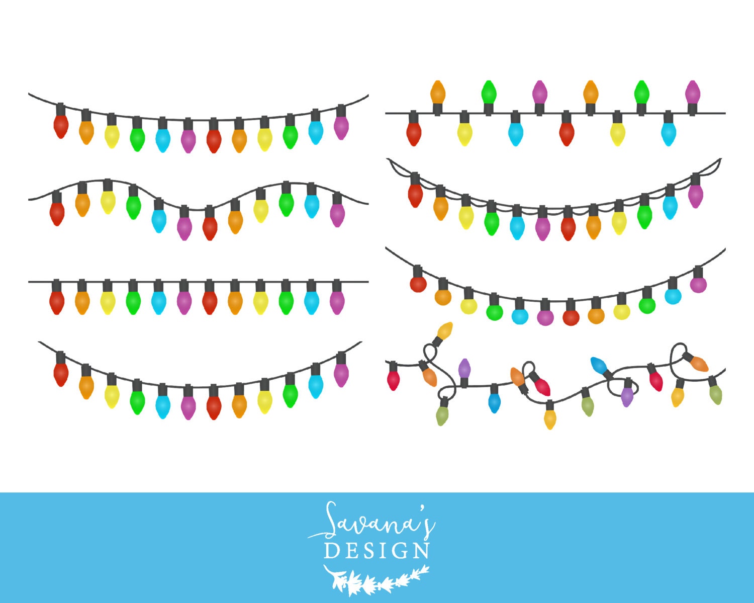 Christmas lights clipart Christmas lights clip art String