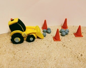 Fondant Cake Topper Construction Truck