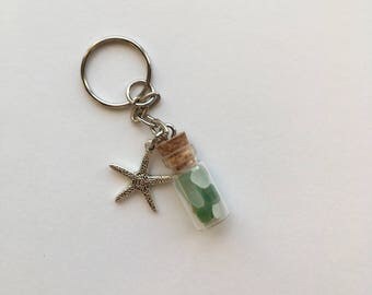 Sea glass keychain | Etsy