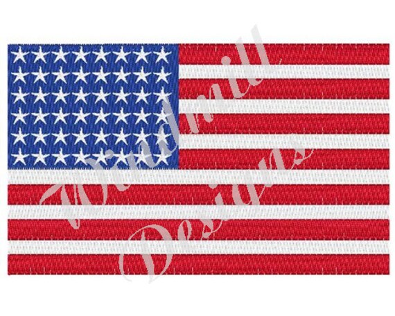 American Flag machine embroidery design
