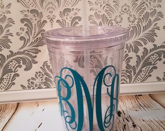 Monogram tumbler | Etsy