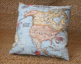 World map pillow | Etsy