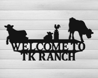 Cattle farm sign | Etsy