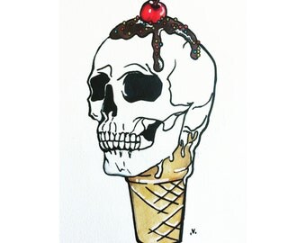 Skull ice cream | Etsy