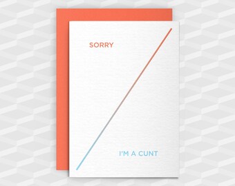 My bad Sorry Apologies Greeting card