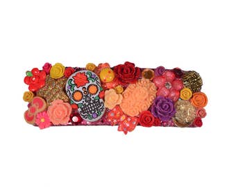 Solid Sterling Silver Handmade Sugar Skull Ring With 2.5 mm