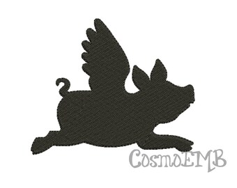 Pig embroidery | Etsy