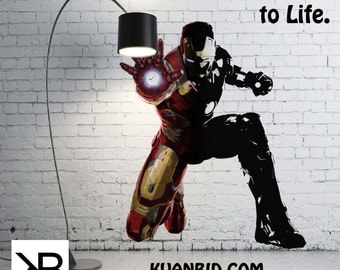 Iron man wall art | Etsy