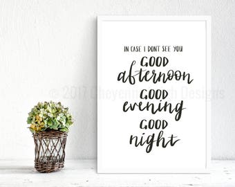 Good night print | Etsy