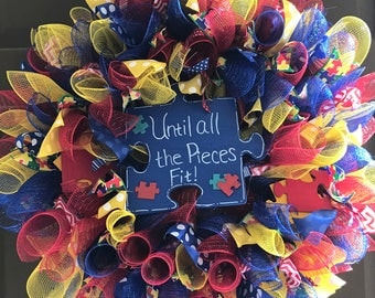 Autism wreath | Etsy